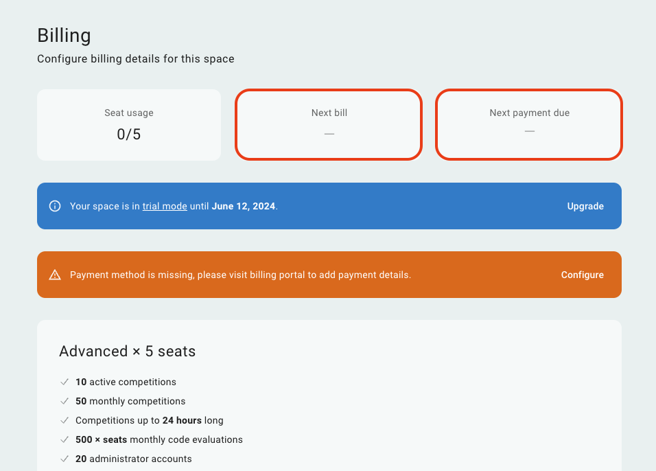 Trial period - Eolymp